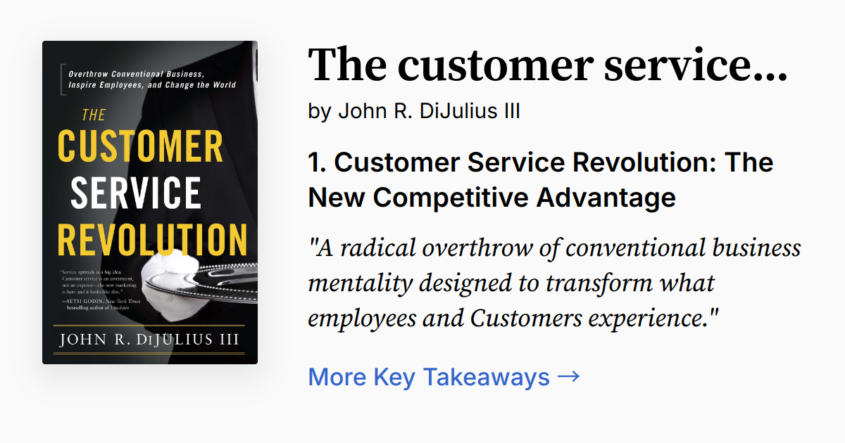 The Customer Service Revolution | Summary, Audio, Quotes, FAQ