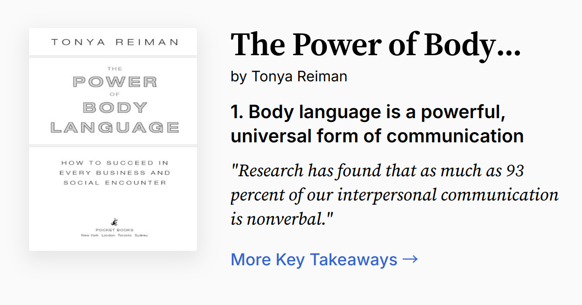 The Power of Body Language | Summary, Quotes, FAQ, Audio