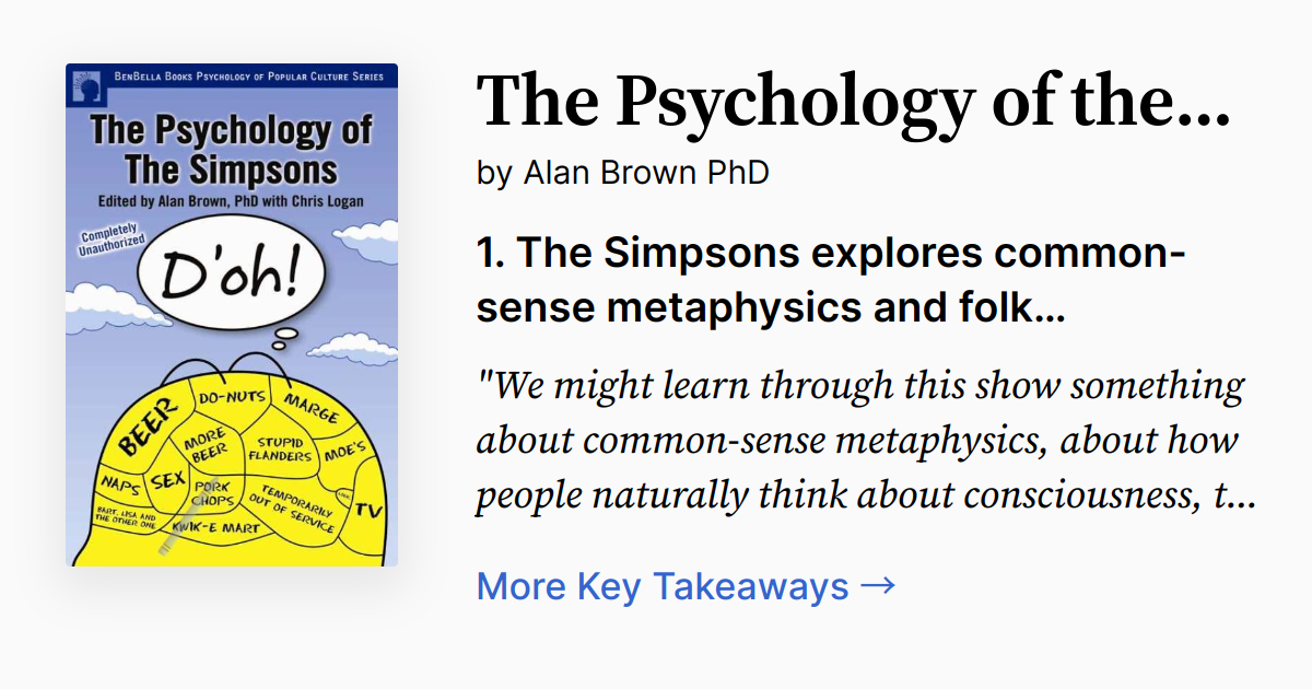 The Psychology of the Simpsons | Summary, Quotes, FAQ, Audio
