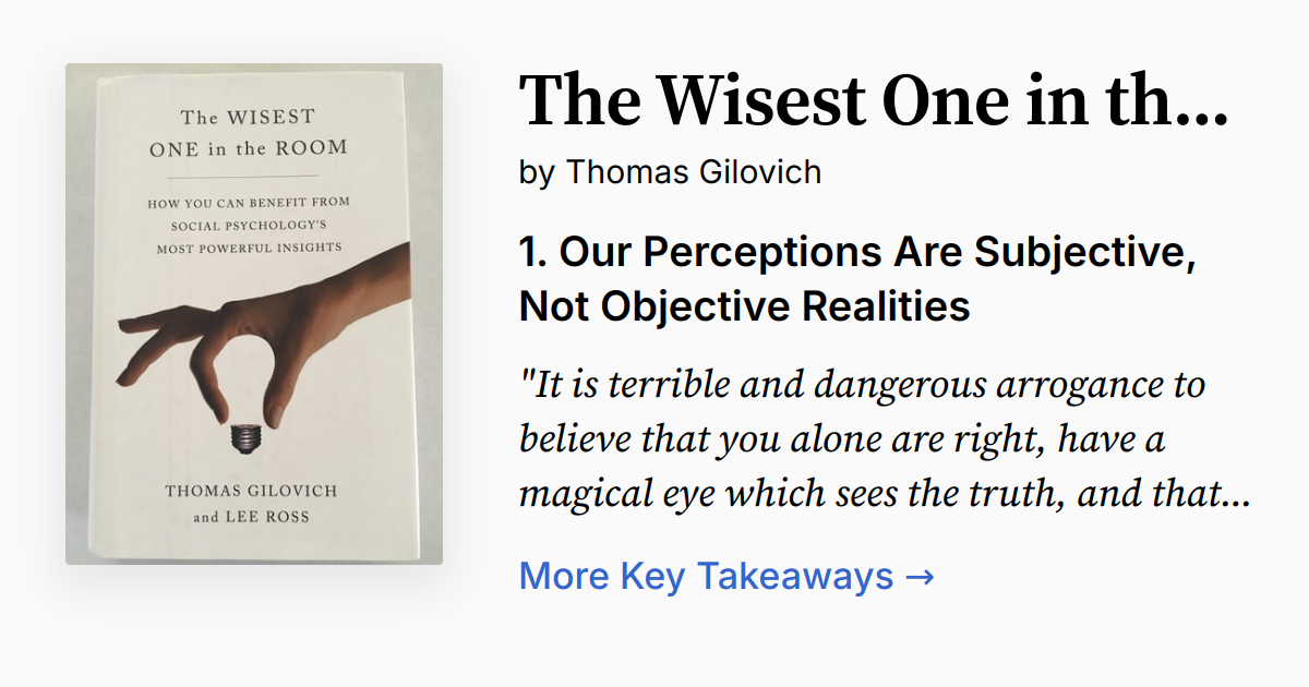 The Wisest One in the Room | Summary, Audio, Quotes, FAQ