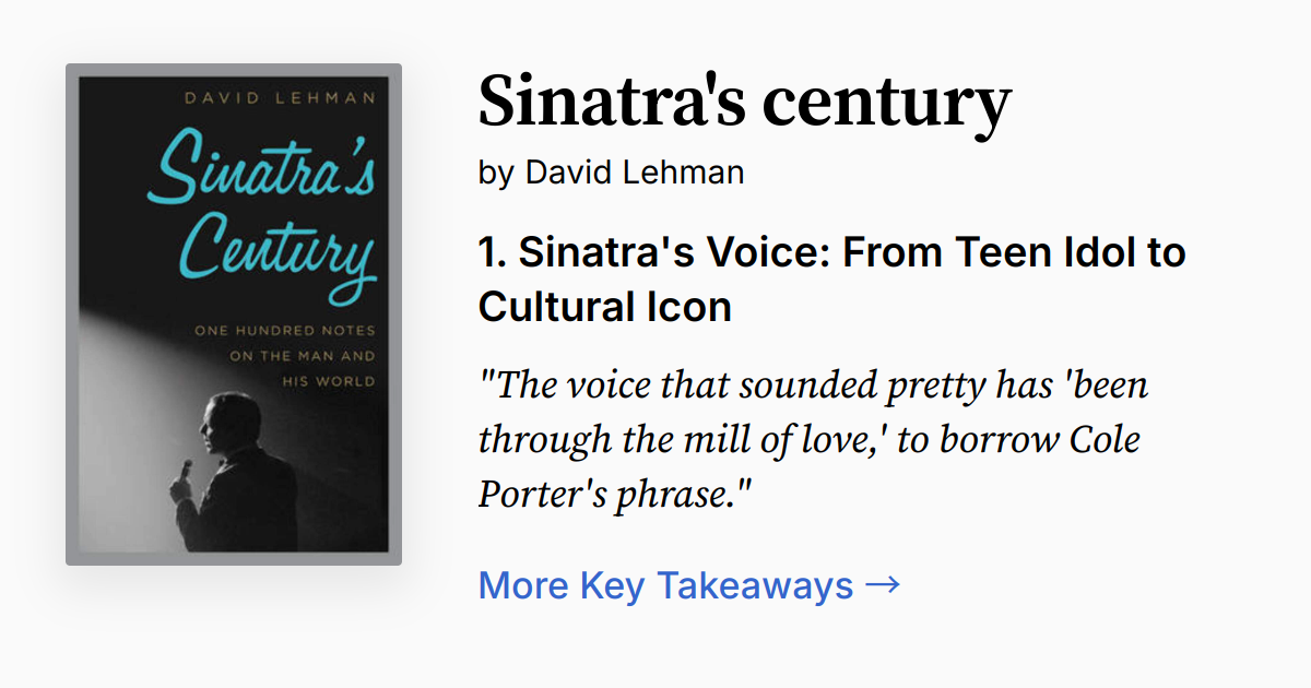 Sinatra's Century | Summary, Audio, Quotes, FAQ