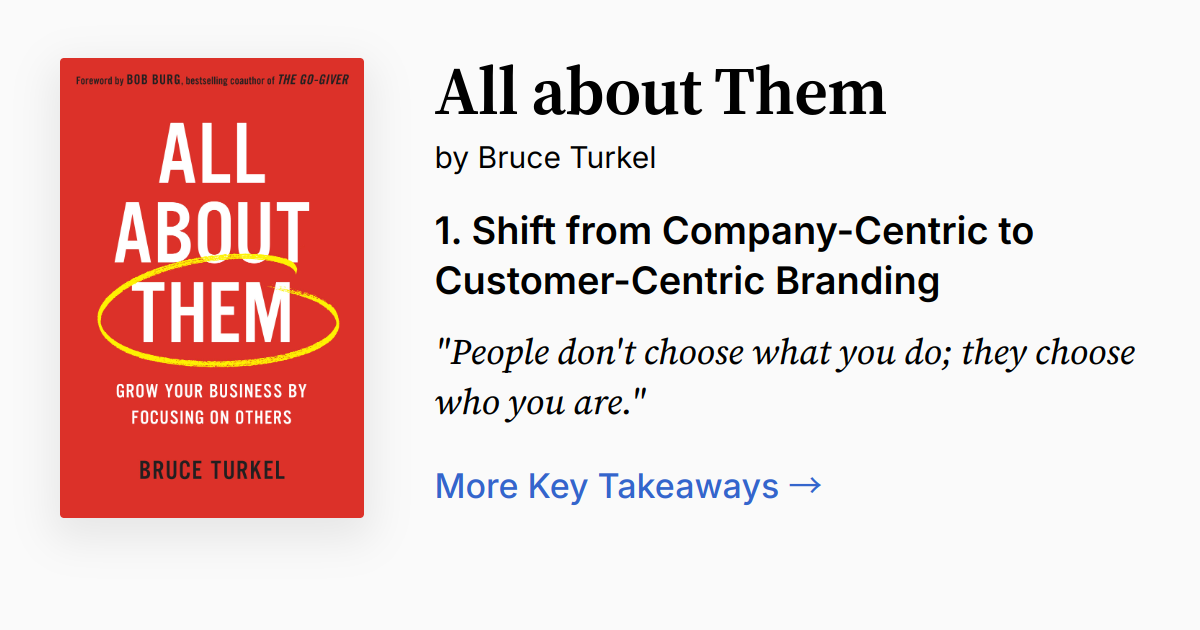 All about Them by Bruce Turkel | Summary, Audio, Quotes
