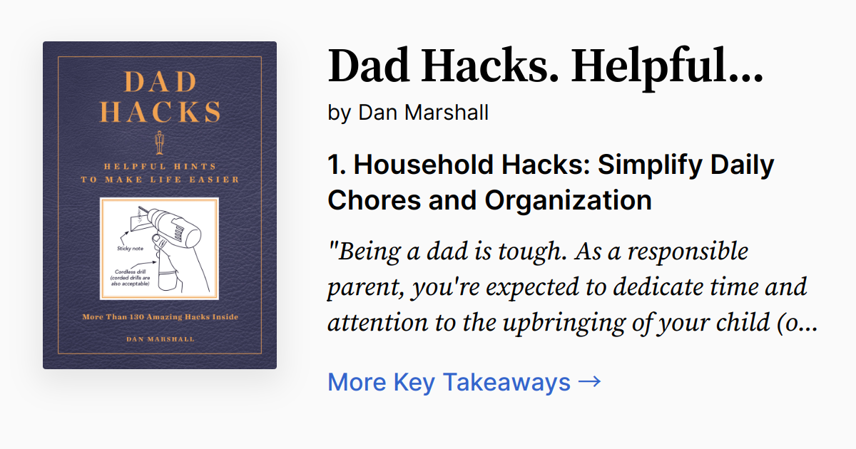 Dad Hacks by Dan Marshall | Summary, Audio, Quotes