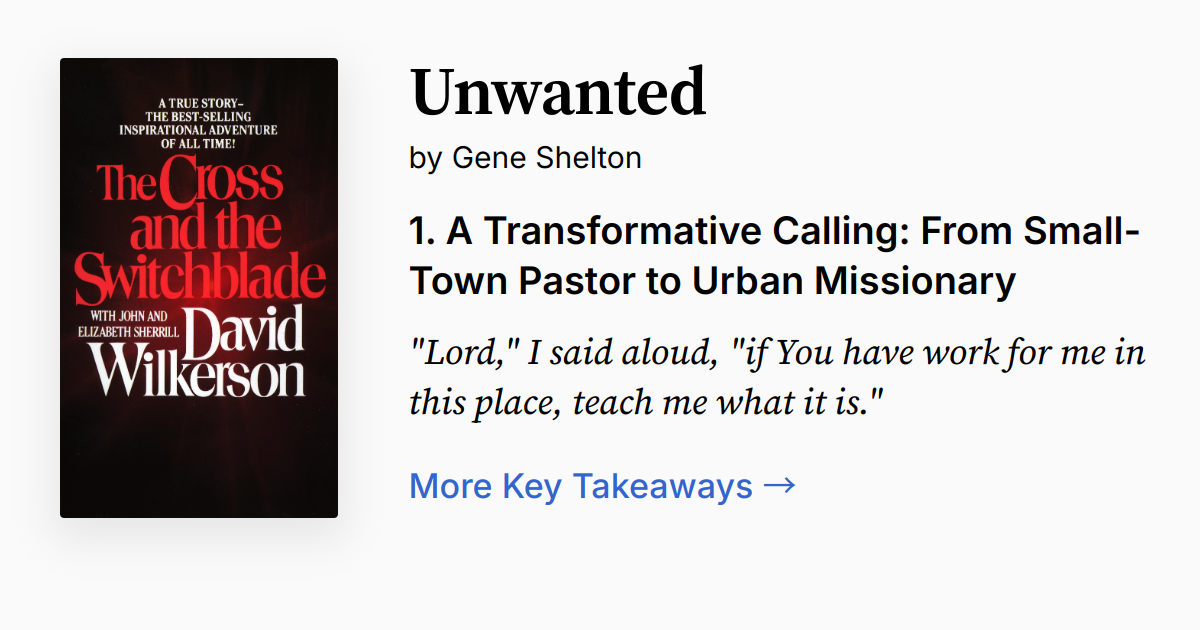 The Cross and the Switchblade | Summary, Quotes, FAQ, Audio