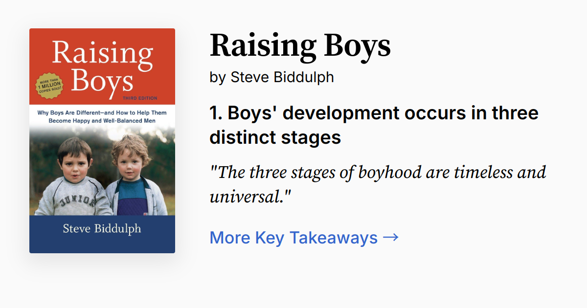 Raising Boys by Steve Biddulph | Summary, Audio, Quotes, FAQ