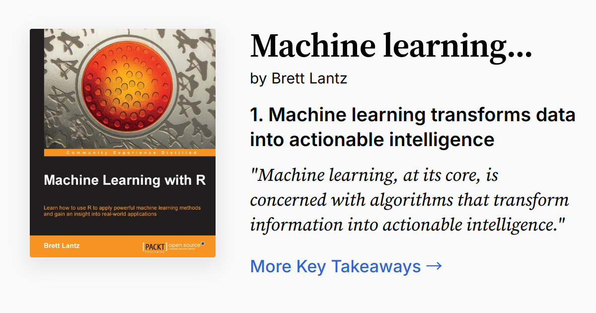 Machine Learning with R | Summary, Audio, Quotes, FAQ
