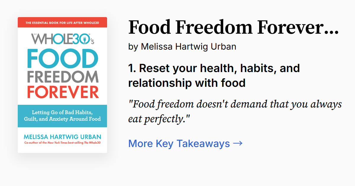 Food Freedom Forever | Summary, Audio, Quotes, FAQ