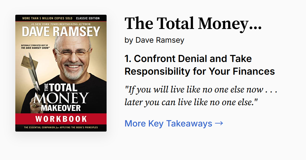 The Total Money Makeover Workbook | Summary, Audio, Quotes, FAQ