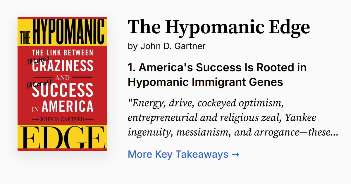 The Hypomanic Edge | Resumen, Quotes, FAQ, Audio