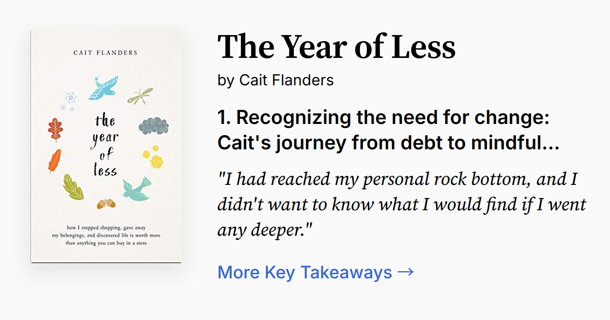 The Year of Less | Summary, Quotes, FAQ, Audio