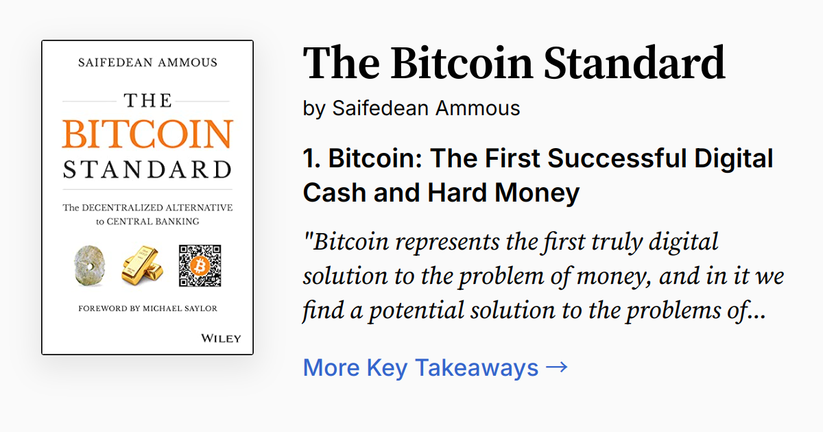 The Bitcoin Standard | Summary, Audio, Quotes, FAQ