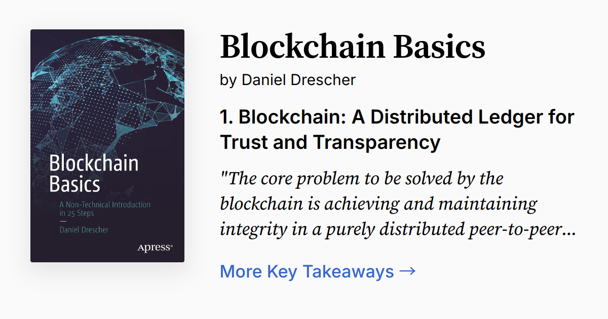 Blockchain Basics | Summary, Audio, Quotes, FAQ