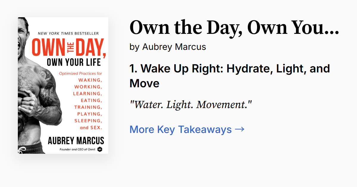 Own the Day, Own Your Life | Tóm tắt, Audio, Quotes, FAQ