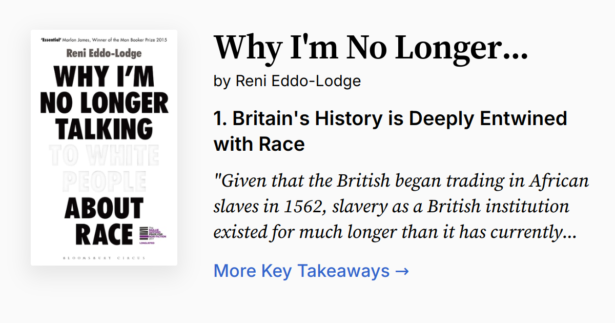 Why I'm No Longer Talking to White People About Race | Summary, Quotes ...