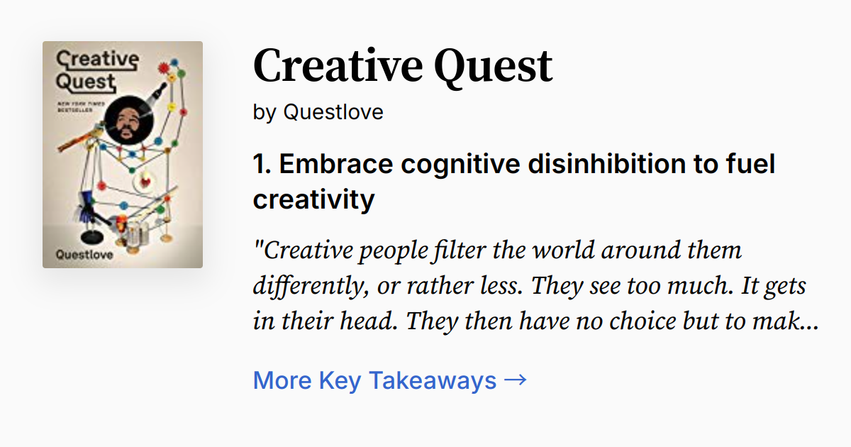 Creative Quest by Ahmir "Questlove" Thompson | Summary, Quotes, FAQ, Audio