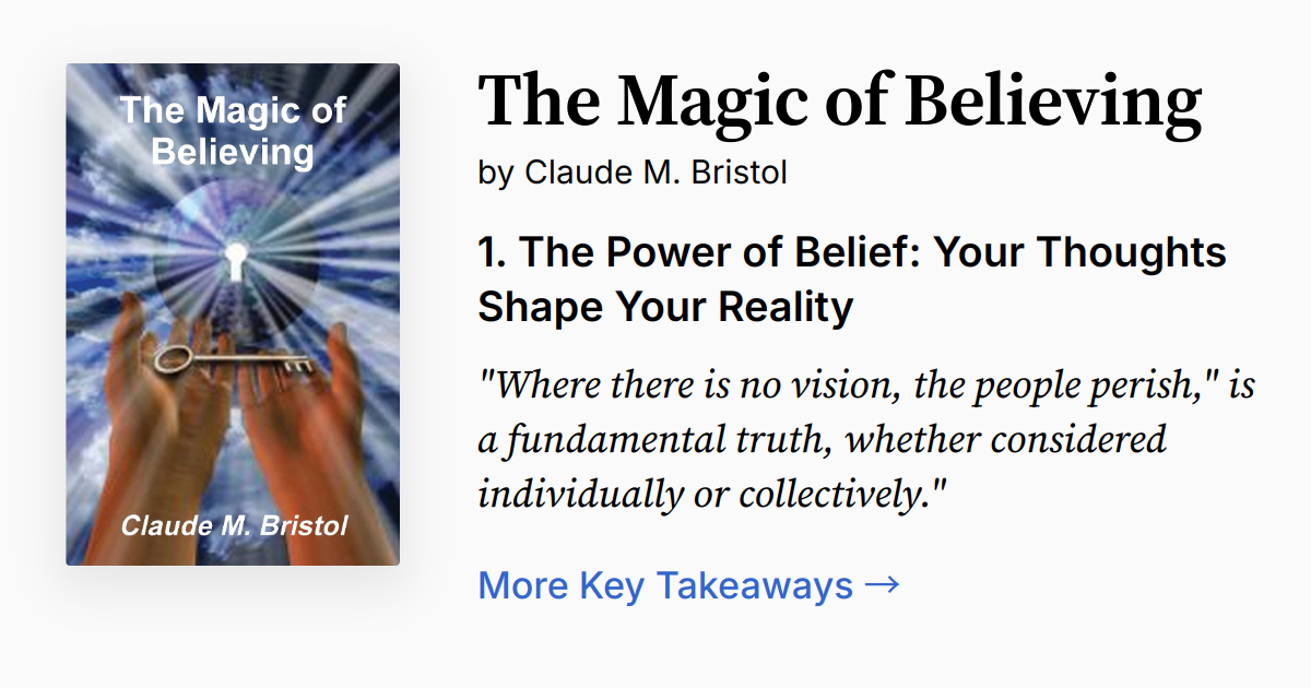 The Magic of Believing | Summary, Audio, Quotes, FAQ