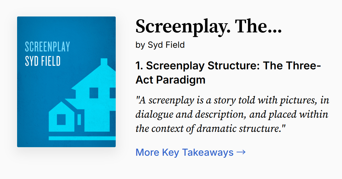 Screenplay by Syd Field | Summary, Audio, Quotes, FAQ