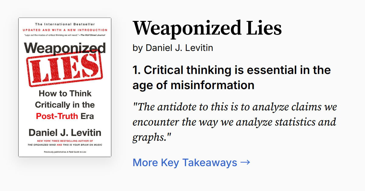 Weaponized Lies | Summary, Audio, Quotes, FAQ