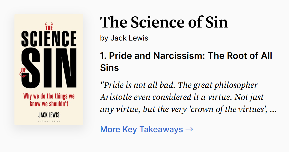 The Science of Sin | Summary, Audio, Quotes