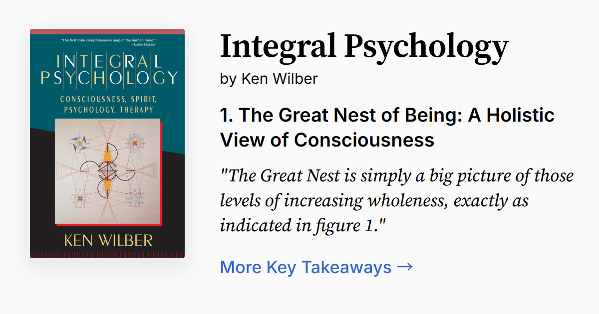 Integral Psychology | Summary, Audio, Quotes, FAQ