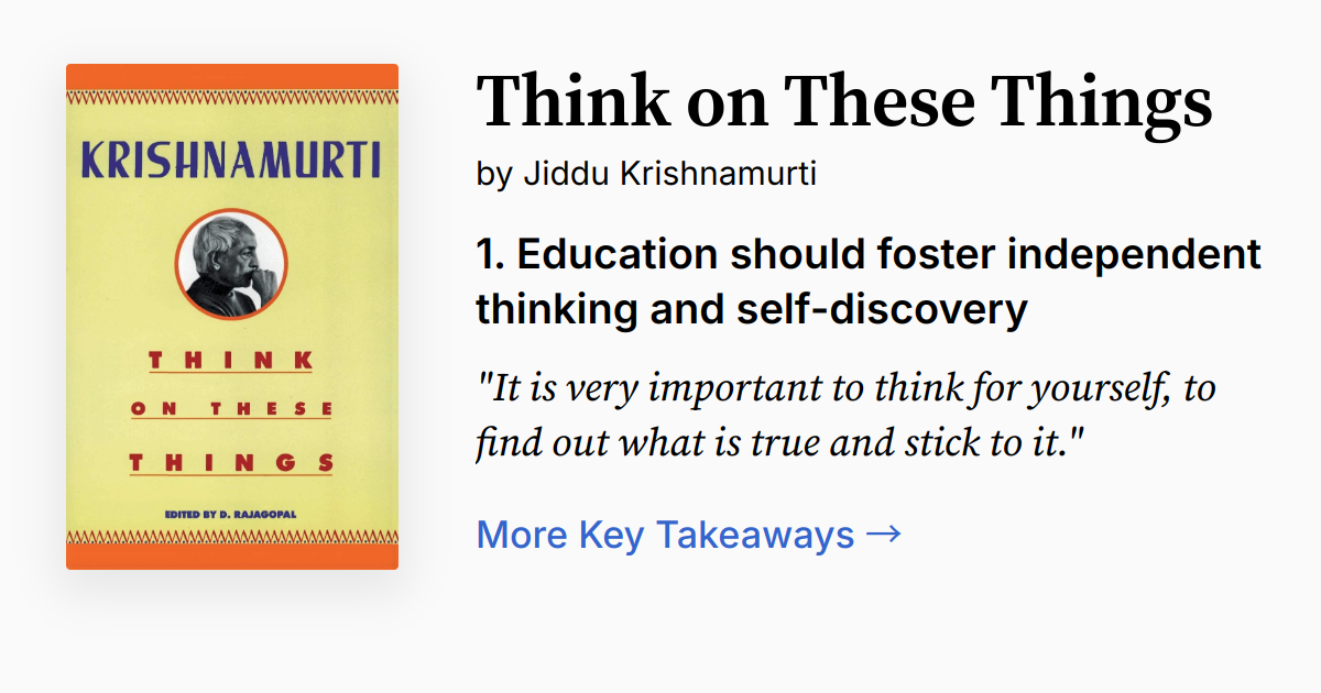Think on These Things | Summary, Audio, Quotes, FAQ