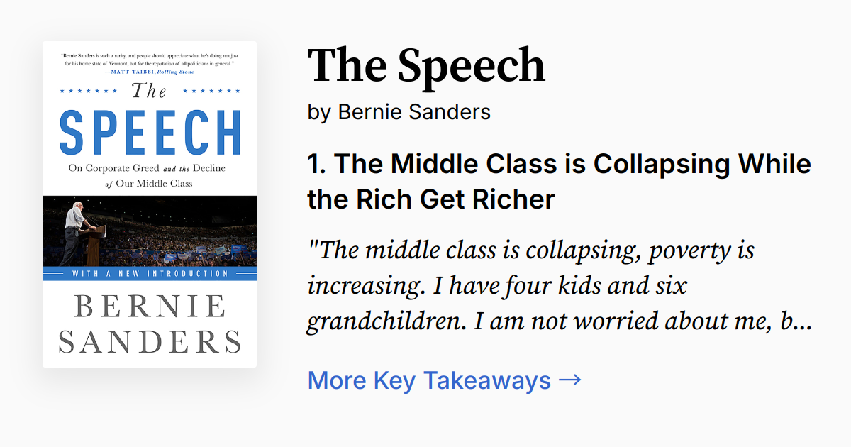 The Speech by Bernie Sanders | Summary, Audio, Quotes, FAQ
