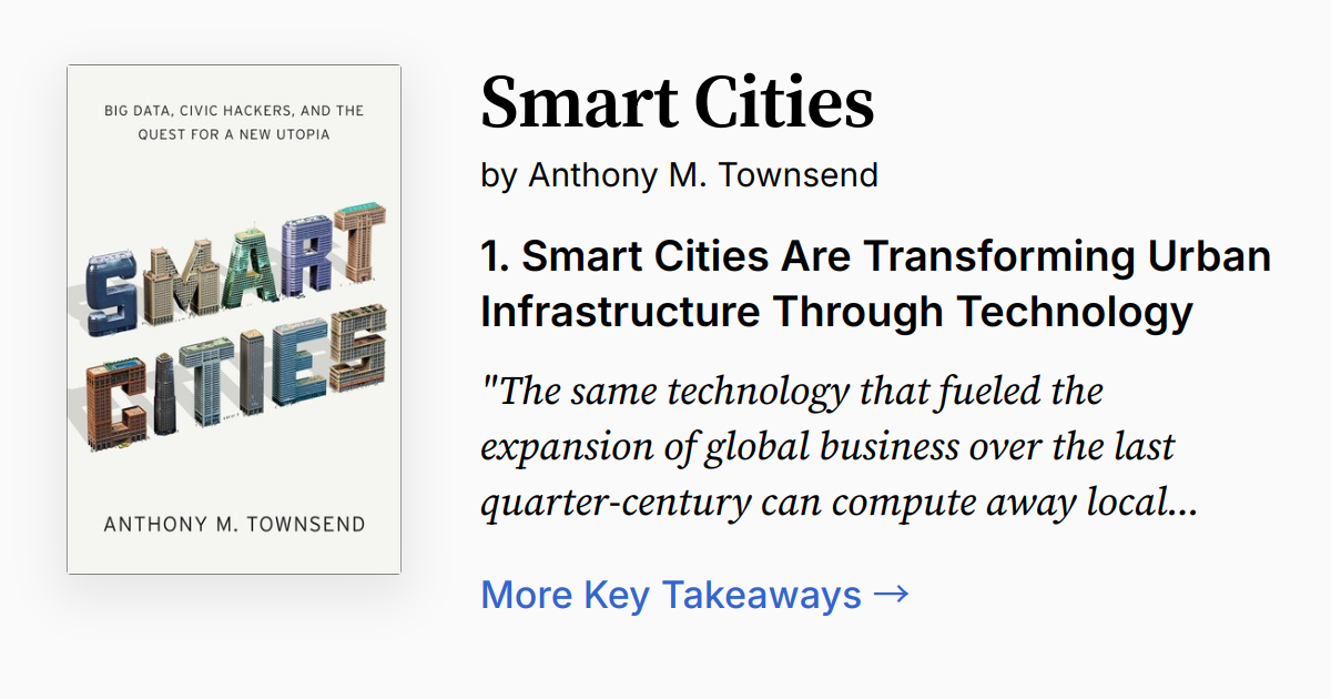 Smart Cities by Anthony M. Townsend | Summary, Audio, Quotes, FAQ
