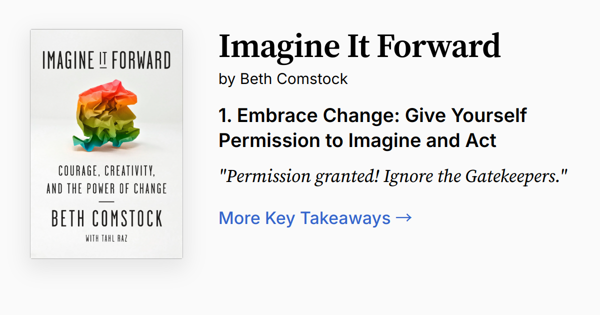 Imagine It Forward | Summary, Audio, Quotes
