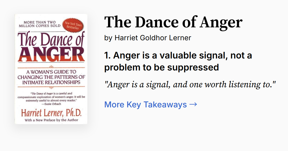 The Dance of Anger | Summary, Quotes, FAQ, Audio