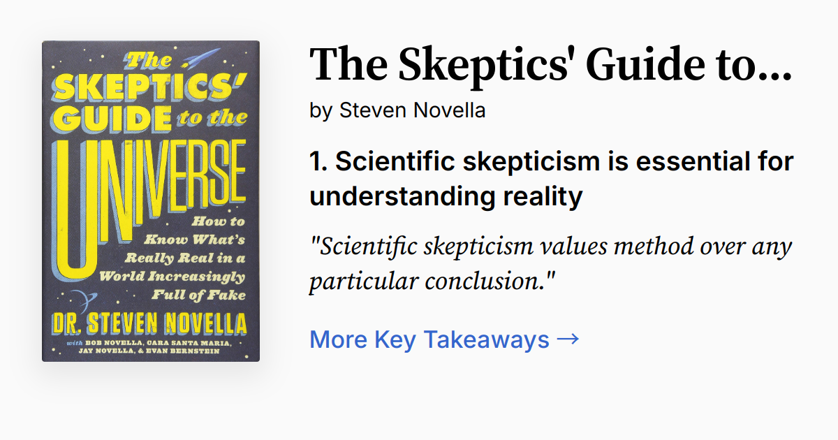 The Skeptics' Guide to the Universe | Summary, Audio, Quotes, FAQ