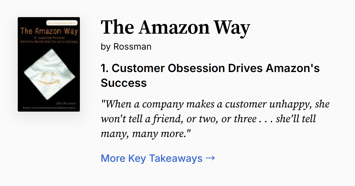The Amazon Way by John Rossman | Resumo, Audio, Quotes, FAQ