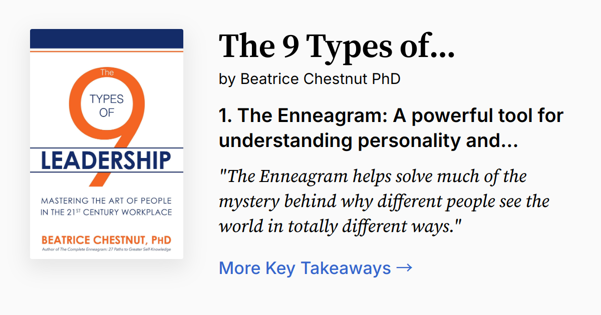The 9 Types of Leadership | Summary, Audio, Quotes, FAQ