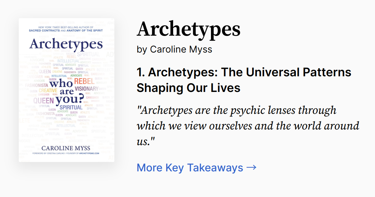Archetypes by Caroline Myss | Summary, Audio, Quotes, FAQ