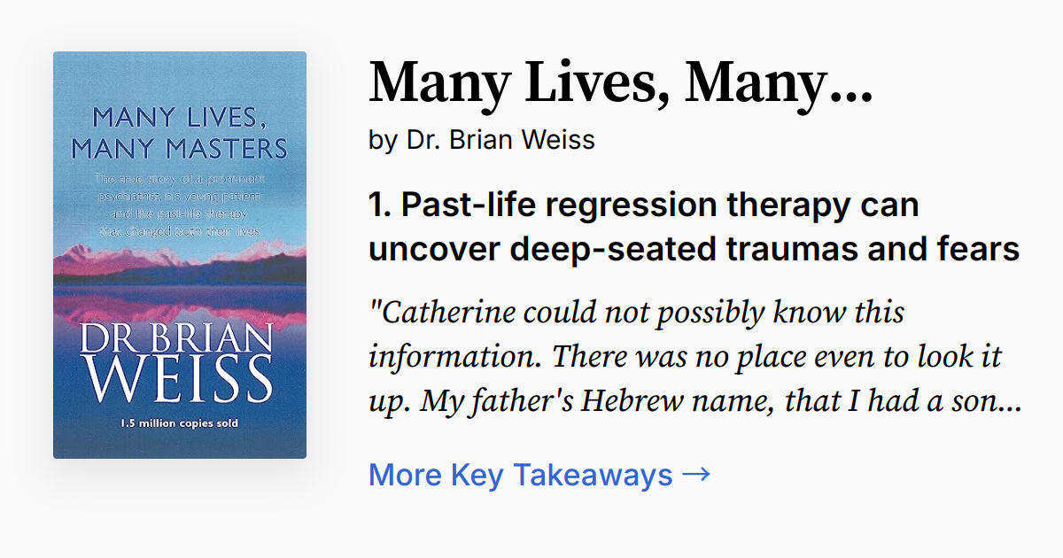Many Lives, Many Masters | Summary, Quotes, FAQ, Audio