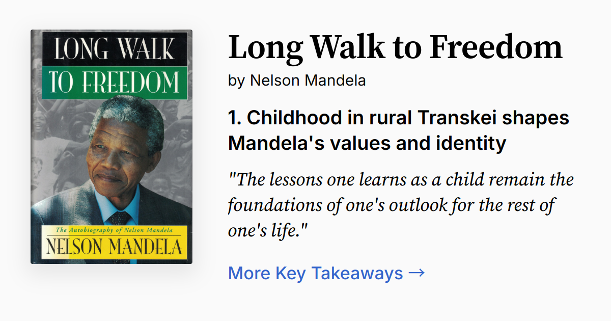 Long Walk to Freedom | Summary, Audio, Quotes, FAQ