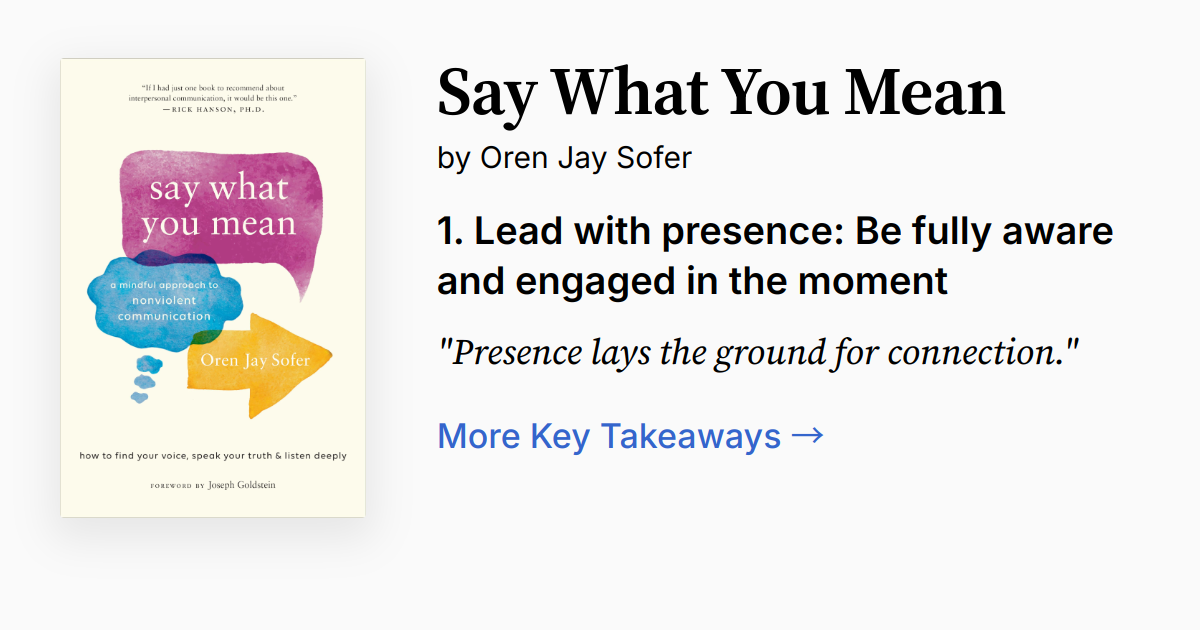 Say What You Mean | Summary, Audio, Quotes, FAQ