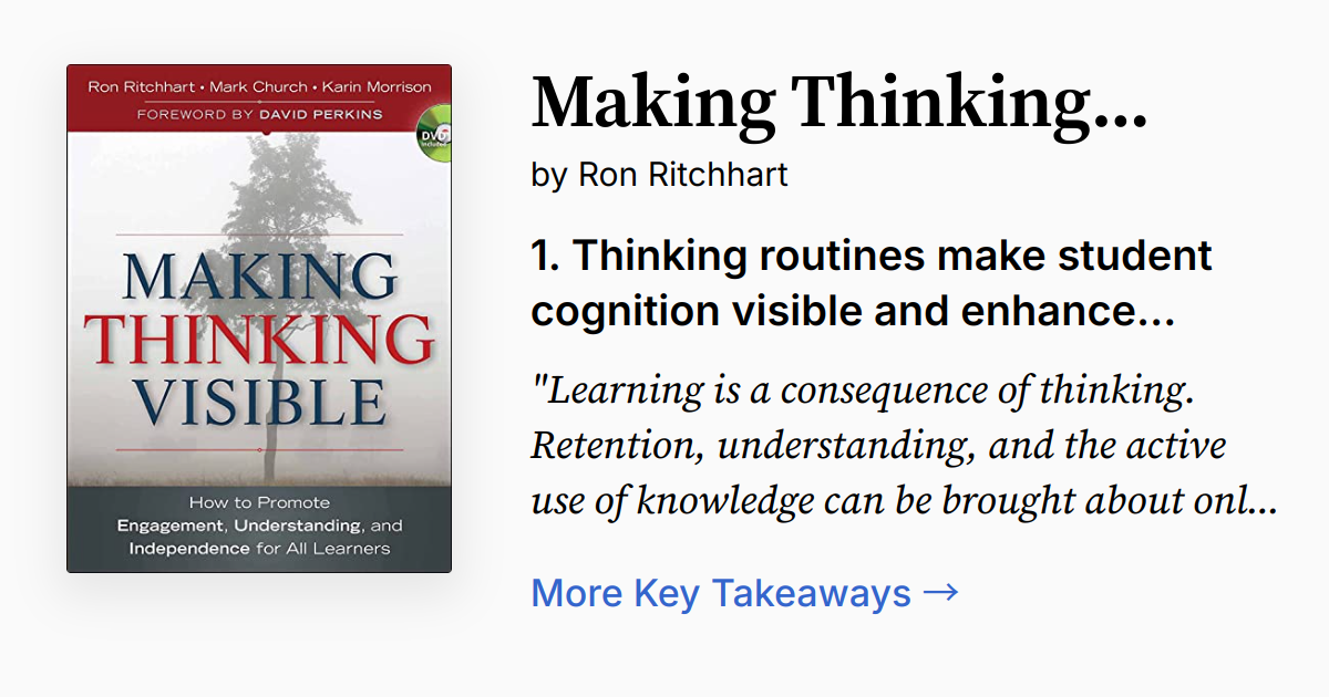 Making Thinking Visible | Summary, Audio, Quotes, FAQ