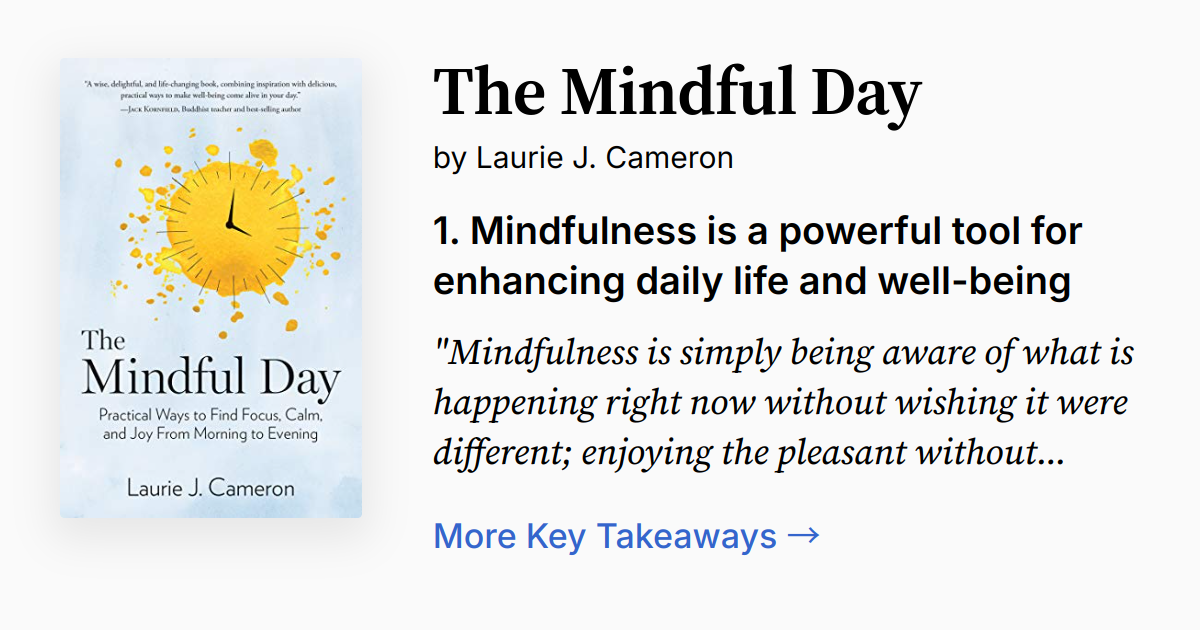 The Mindful Day | Summary, Quotes, FAQ, Audio