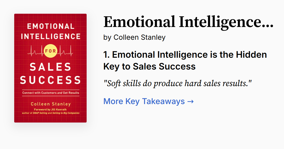 Emotional Intelligence for Sales Success | Summary, Audio, Quotes, FAQ