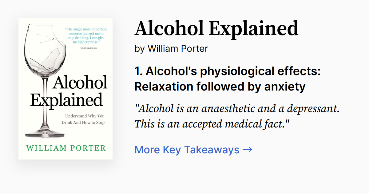 Alcohol Explained | Summary, Quotes, FAQ, Audio
