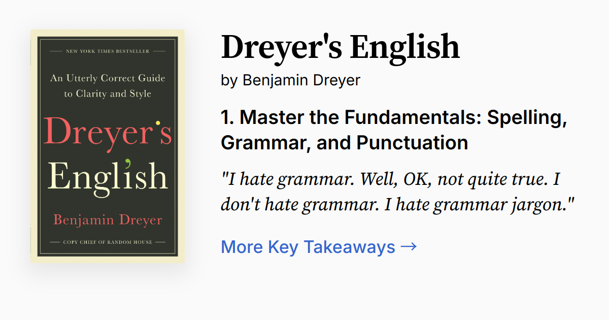 Dreyer's English | Summary, Audio, Quotes, FAQ