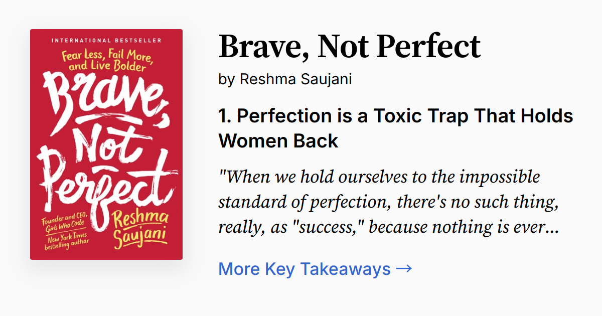 Brave, Not Perfect | Summary, Audio, Quotes, FAQ
