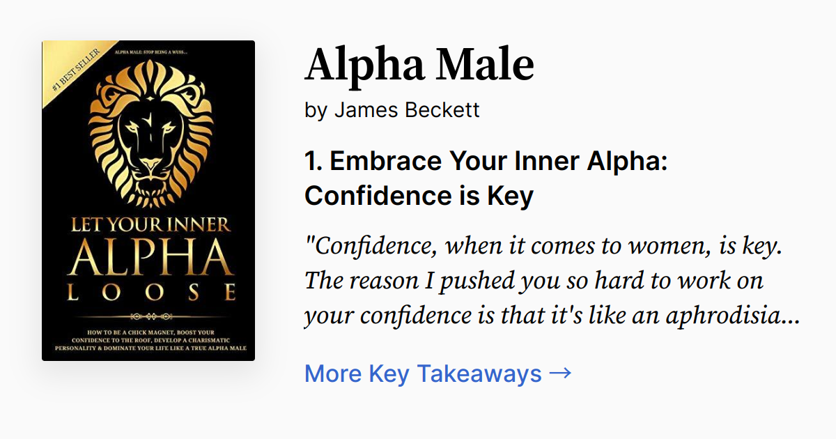 Alpha Male by James Beckett | Summary, Audio, Quotes