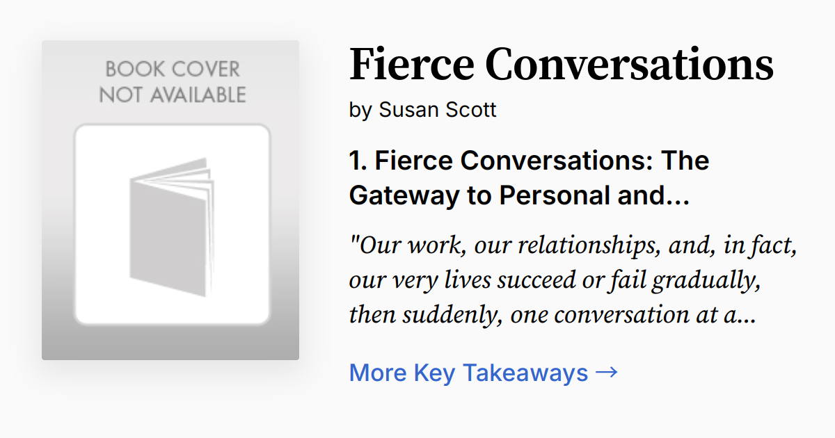 Fierce Conversations | Summary, Audio, Quotes, FAQ