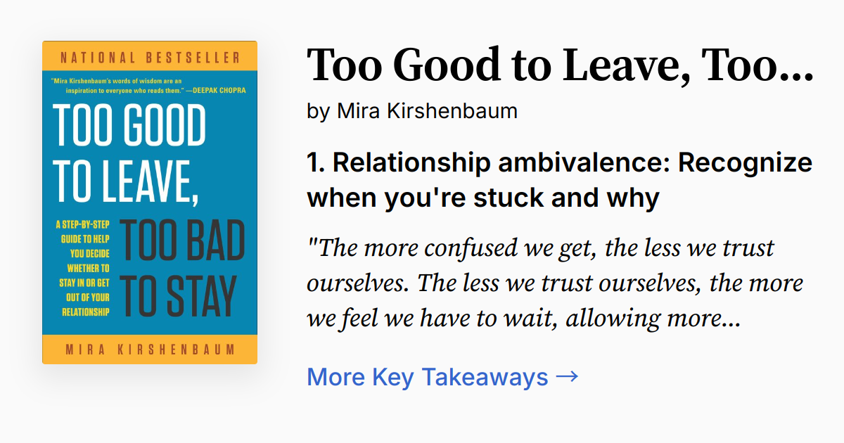 Too Good to Leave, Too Bad to Stay | Summary, Audio, Quotes, FAQ