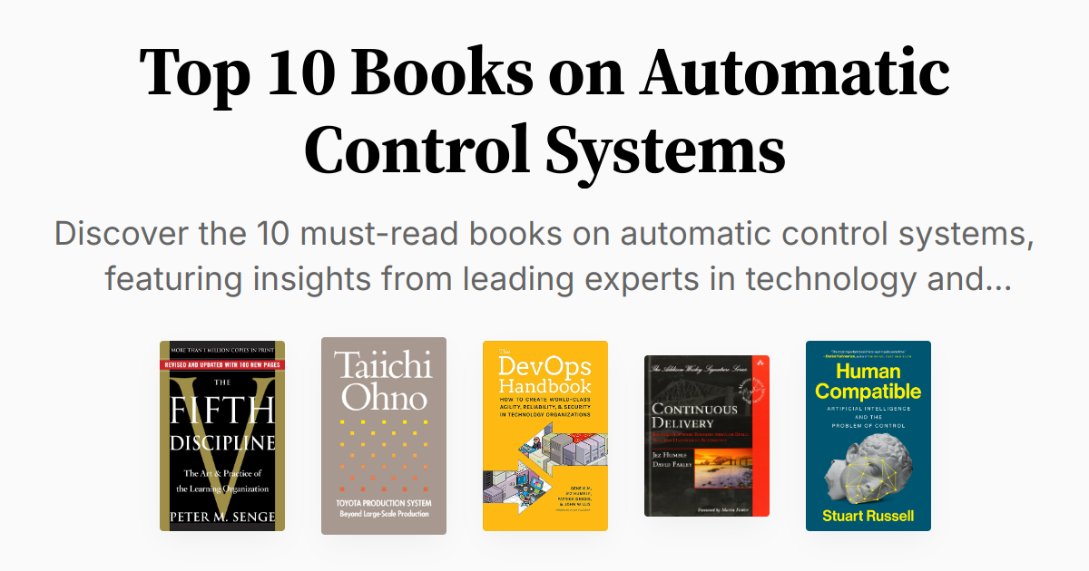 Top 10 Books on Automatic Control Systems | Summary & Audio