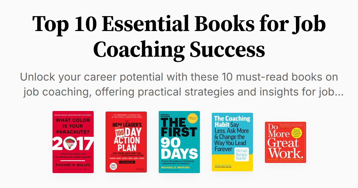 Top 10 Essential Books for Job Coaching Success | Summary & Audio