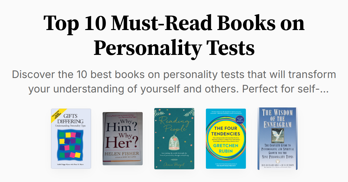 Top 10 Must-Read Books on Personality Tests | Summary & Audio