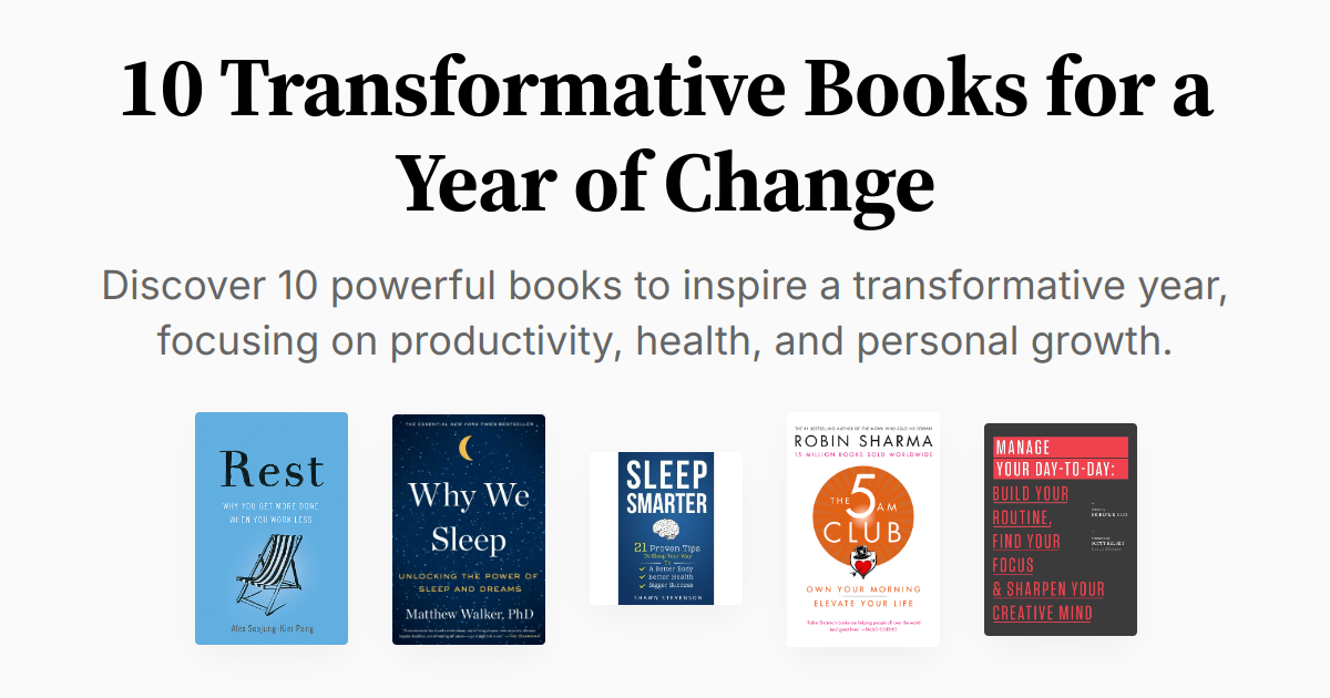 10 Transformative Books for a Year of Change | Summary & Audio