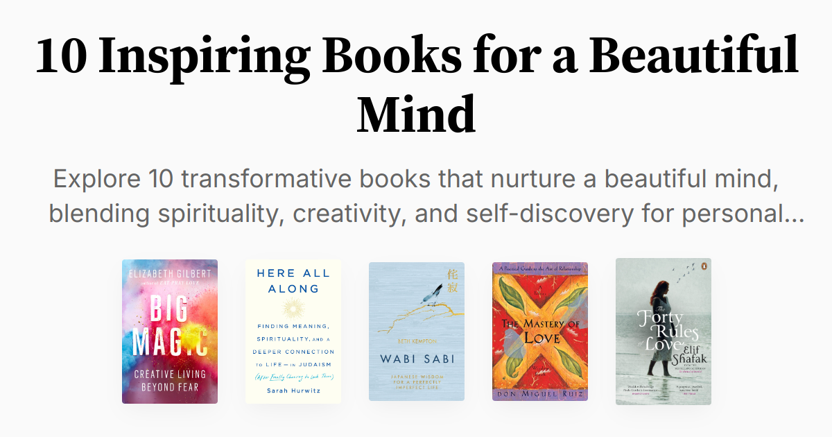 10 Inspiring Books for a Beautiful Mind | Summary & Audio